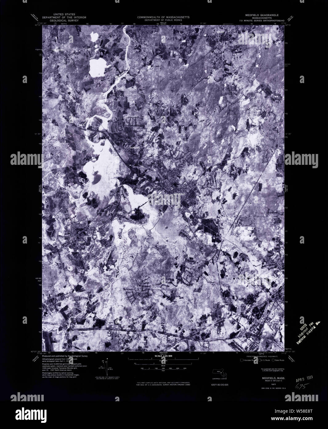 Medfield map hi-res stock photography and images - Alamy