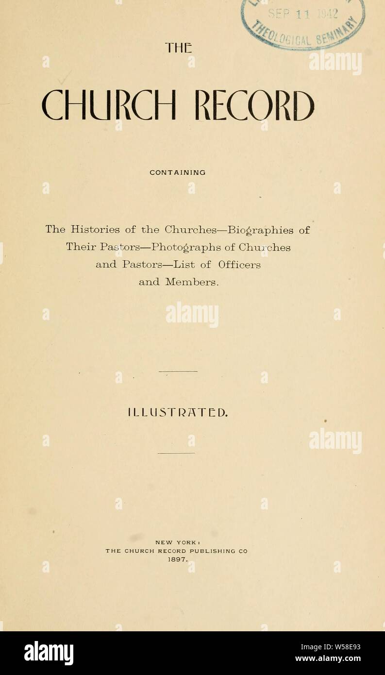 The church record : containing the histories of the churches ...