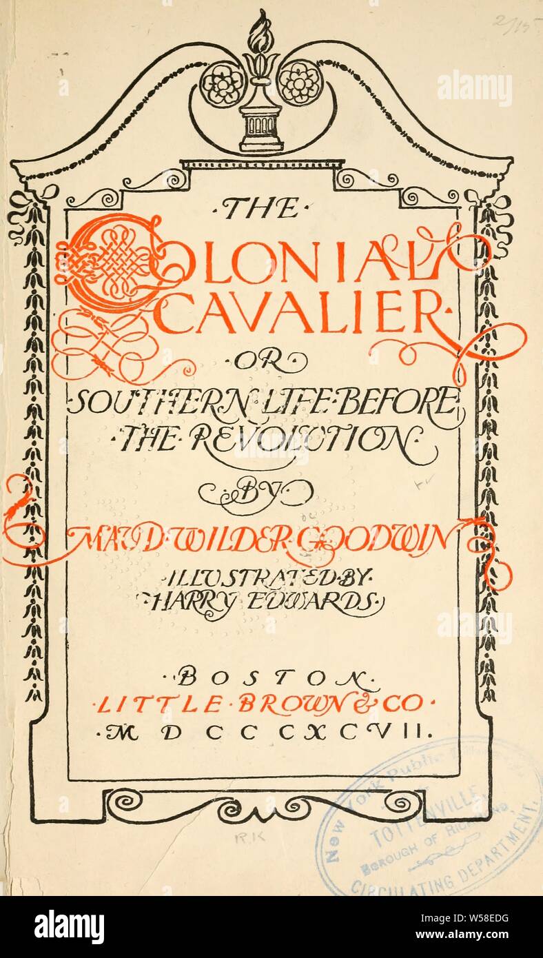 The colonial cavalier; or, Southern life before the revolution ...