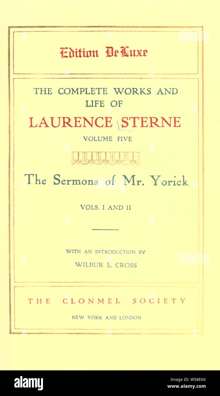 The complete works and life of Laurence Sterne : Sterne, Laurence, 1713 ...