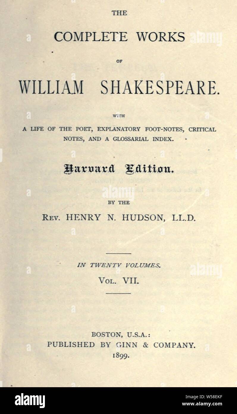 The complete works of William Shakespeare : with a life of the poet ...