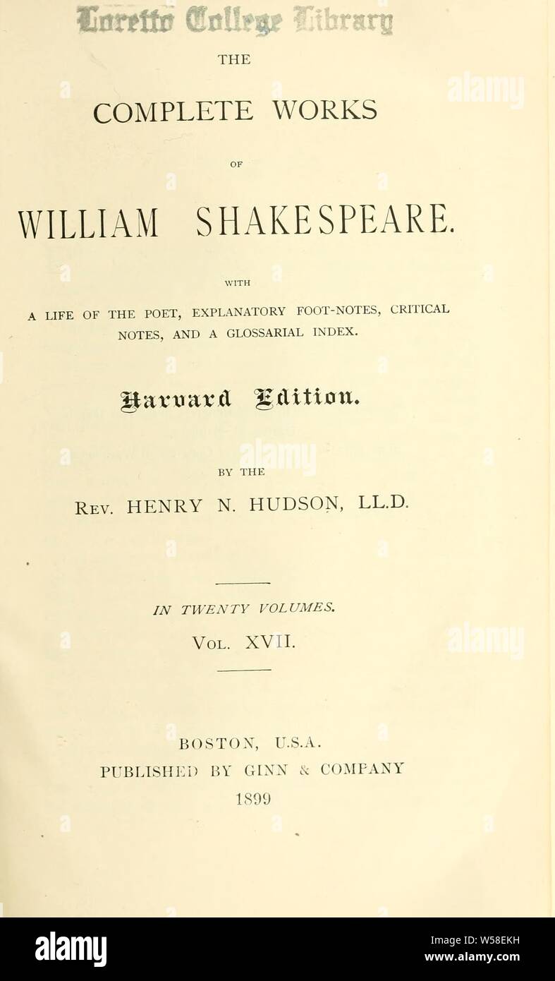 The complete works of William Shakespeare : with a life of the poet ...