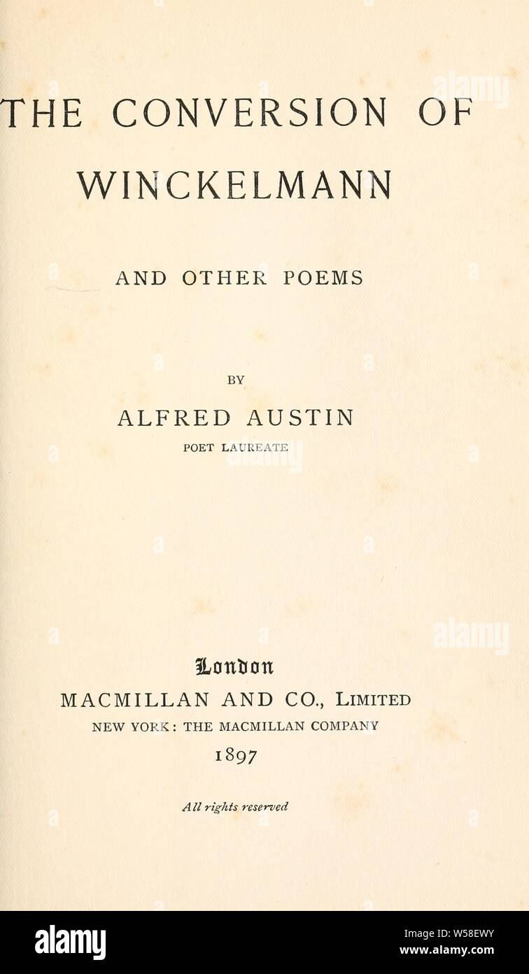 Winckelmann book hi-res stock photography and images - Alamy