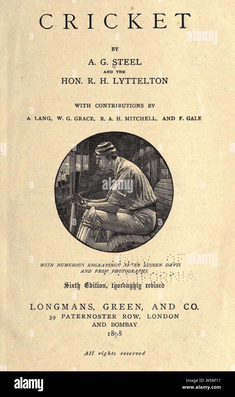 Cricket : Steel, A. G. (Allan Gibson), 1858-1914 Stock Photo - Alamy