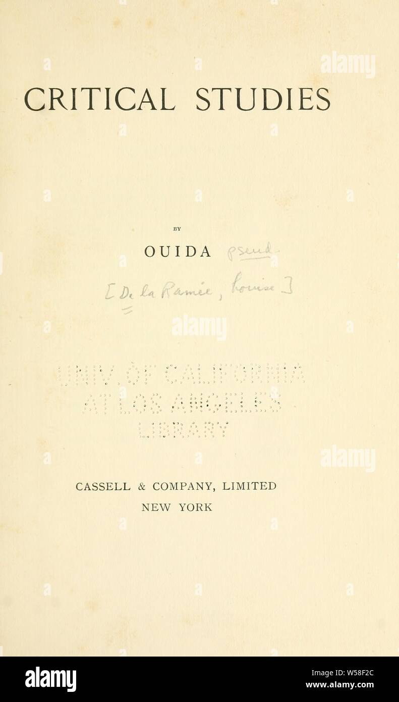 Ouida hi-res stock photography and images - Alamy