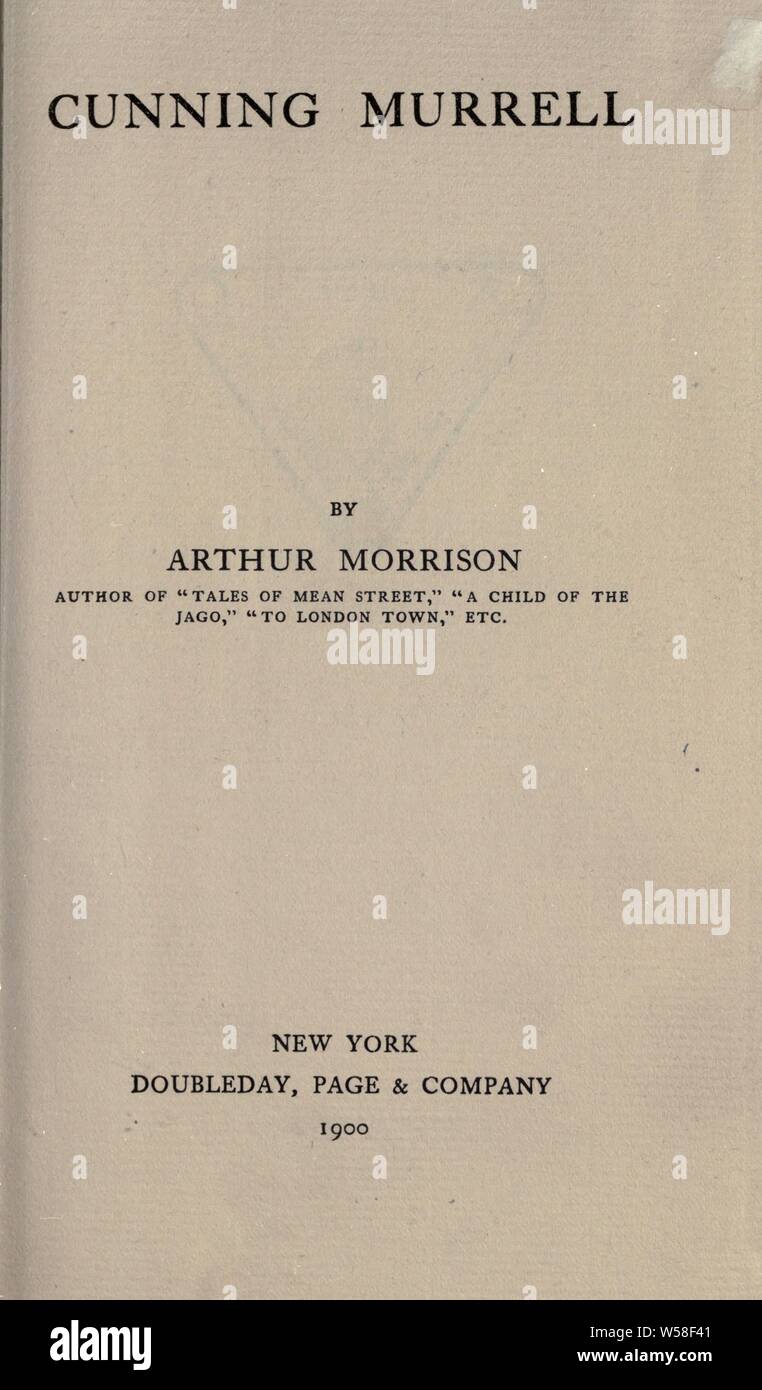 Arthur morrison hi-res stock photography and images - Alamy