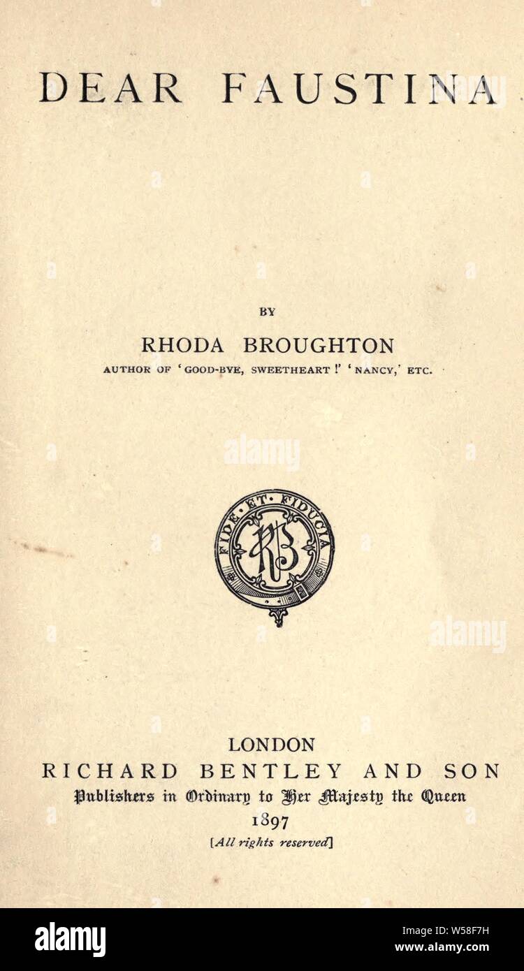 Rhoda broughton hi-res stock photography and images - Alamy