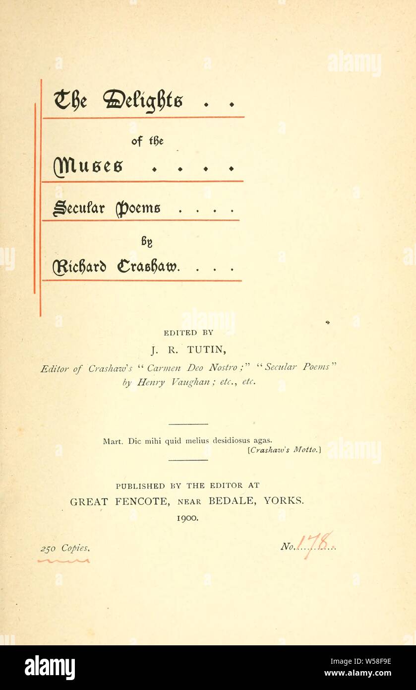 Secular poems hi-res stock photography and images - Alamy