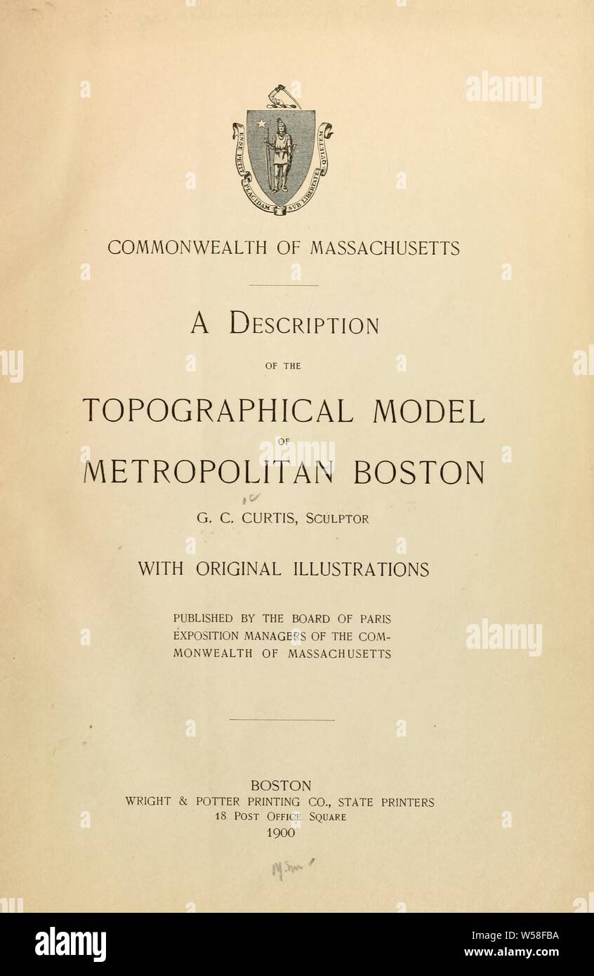 A description of the topographical model of metropolitan Boston ...