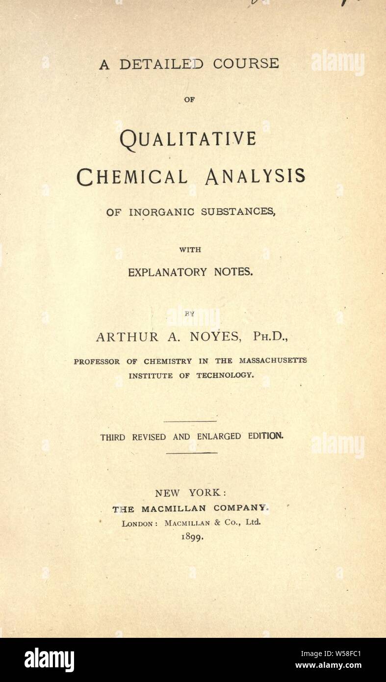 Qualitative inorganic analysis hi-res stock photography and images - Alamy