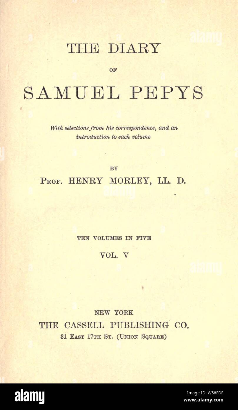 1633 samuel pepys hi-res stock photography and images - Alamy