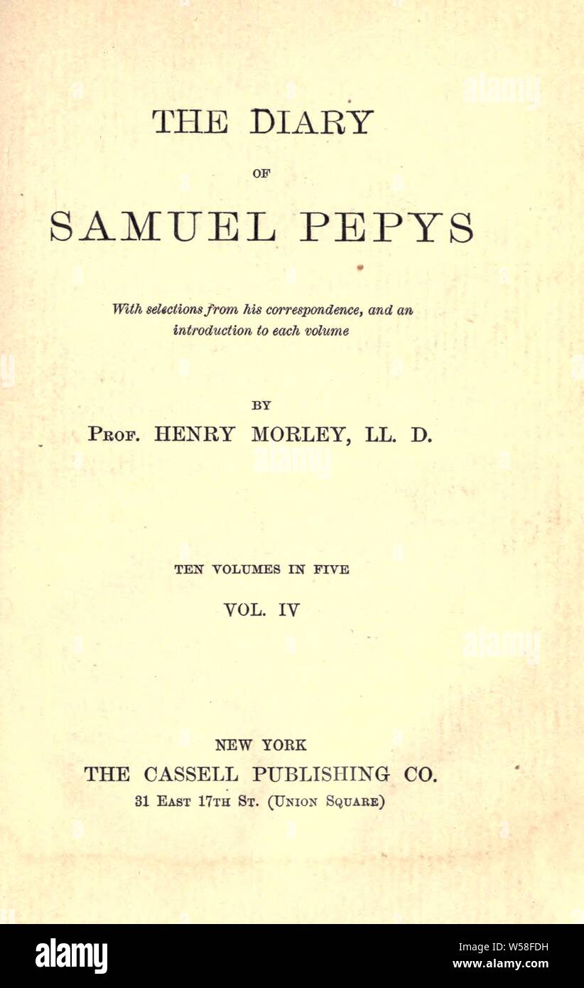 Samuel pepys diary hi-res stock photography and images - Alamy