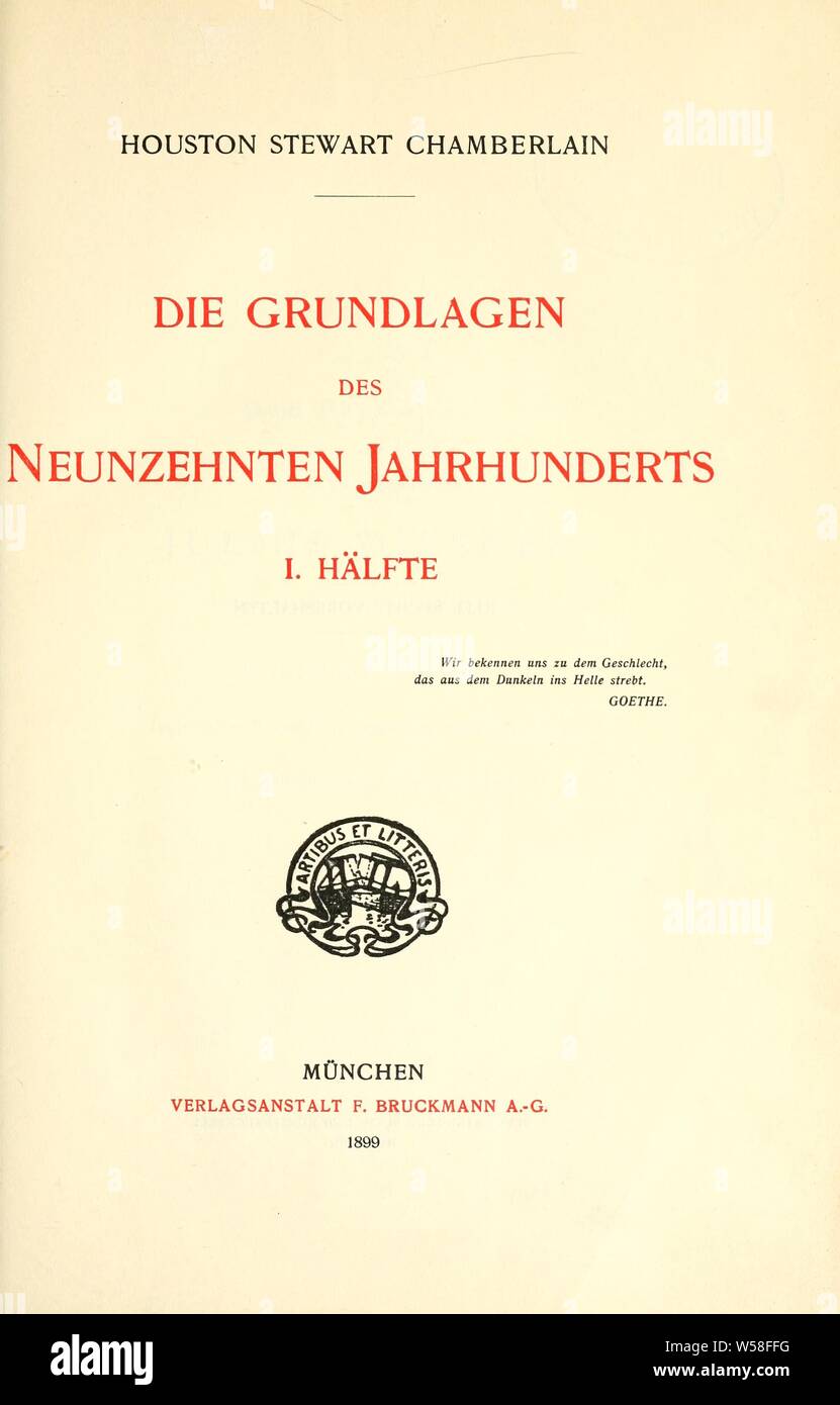 Houston stewart chamberlain hi-res stock photography and images - Alamy