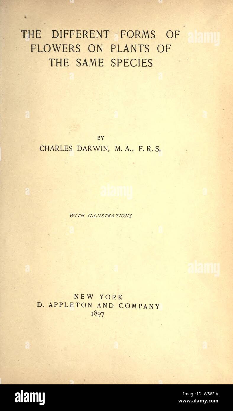 Darwin different forms of flowers hi-res stock photography and images ...