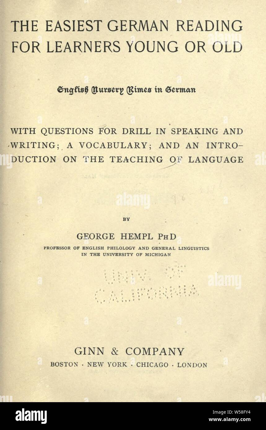 The easiest German reading for learners, young or old. English nursery ...