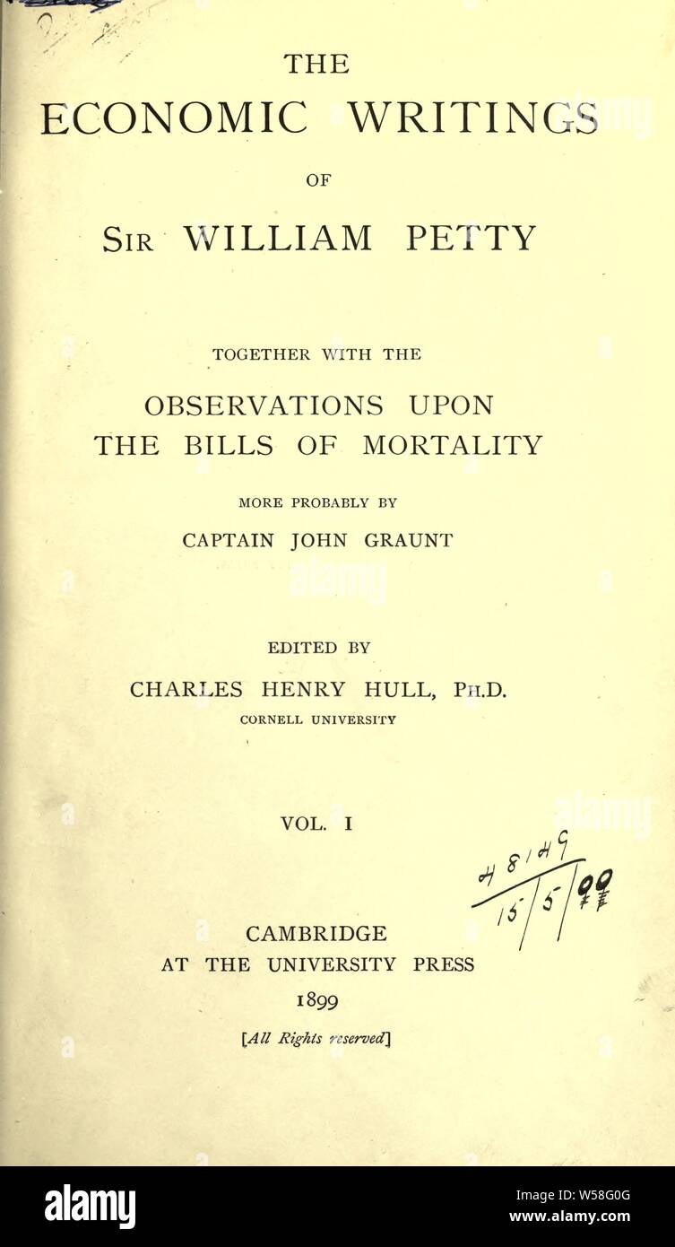 Economic writings. Together with the observations upon the bills of ...