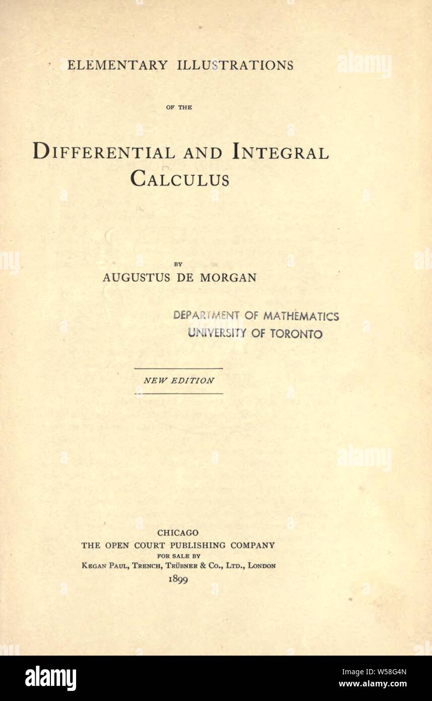 Elementary illustrations of the differential and integral calculus : De ...