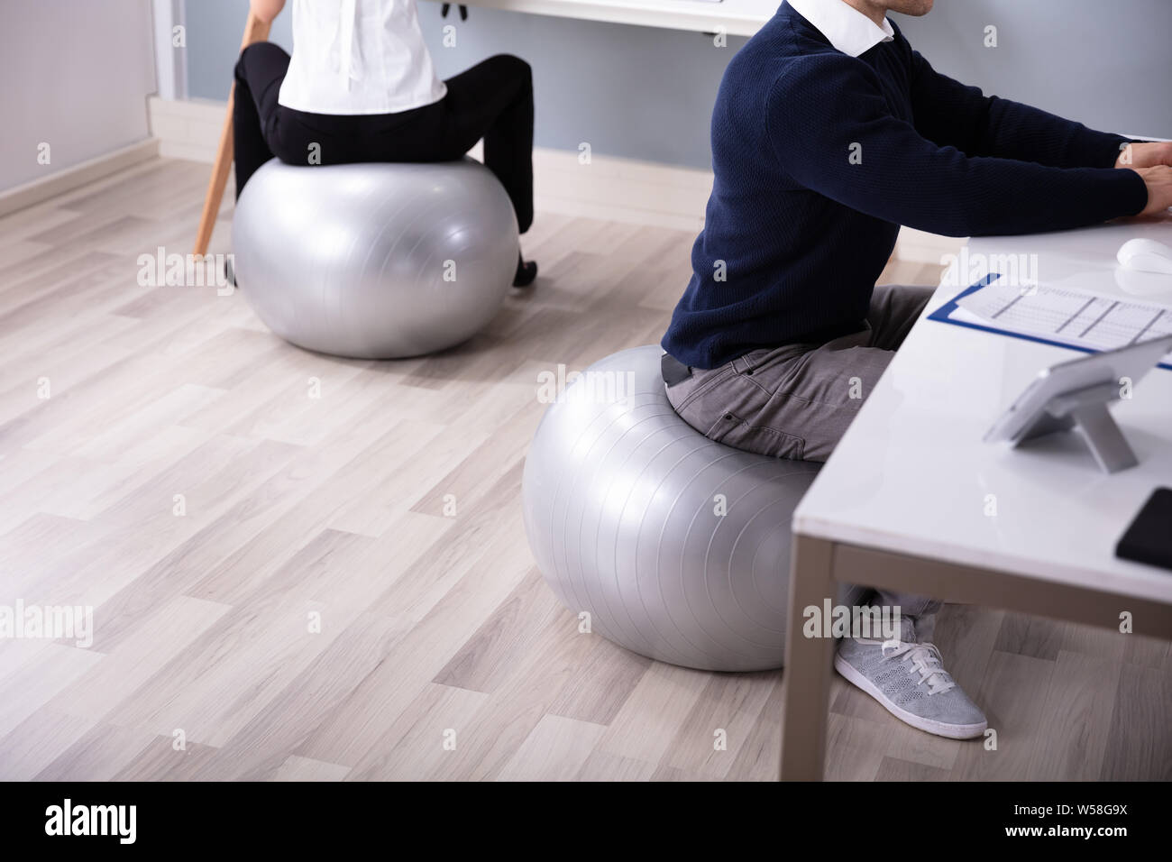 Gym ball office hi-res stock photography and images - Alamy