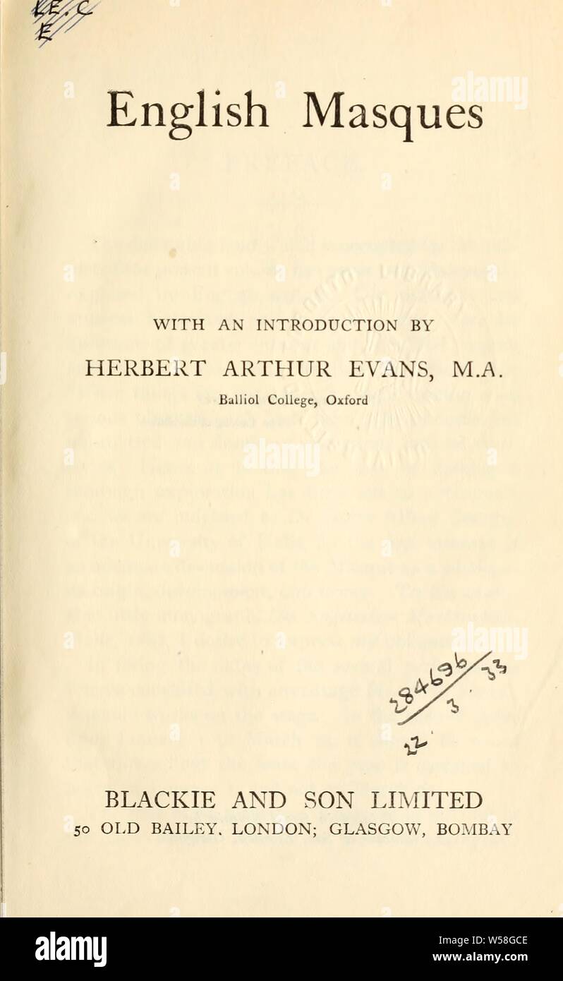 English masques hi-res stock photography and images - Alamy