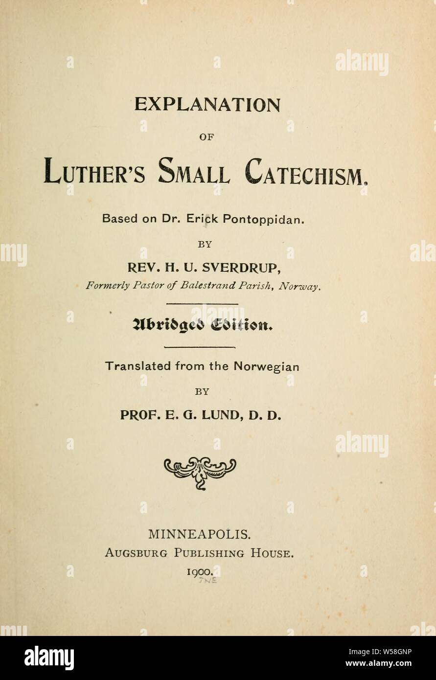 Luthers small catechism hi-res stock photography and images - Alamy