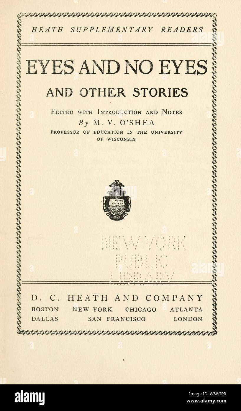 Eyes and no eyes, and other stories : Aikin, John Stock Photo - Alamy