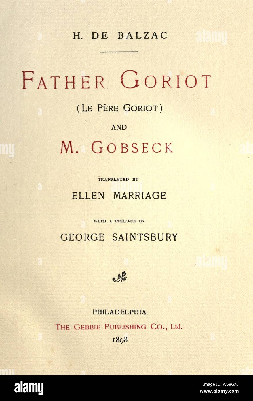 Goriot hi-res stock photography and images - Alamy