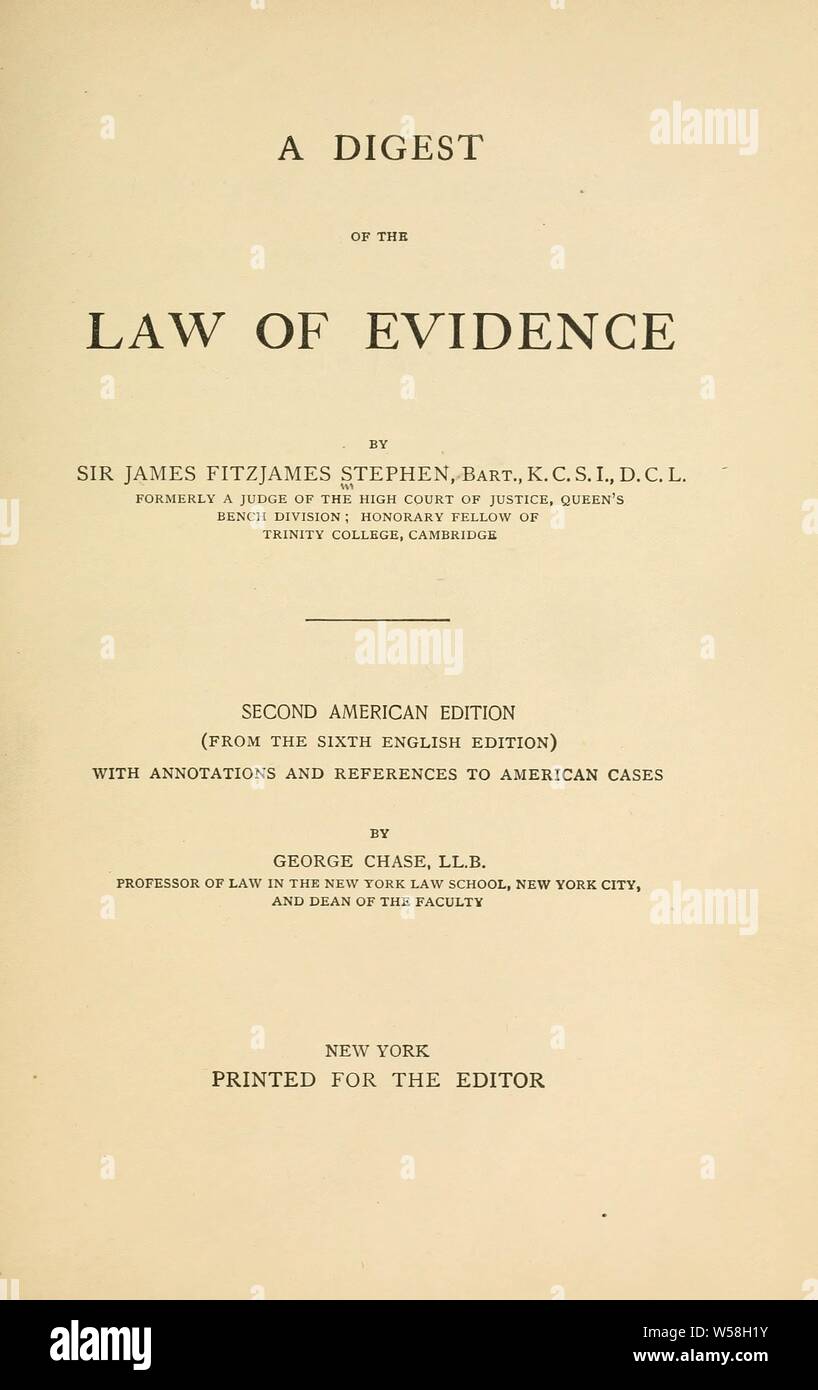 Law of evidence hi-res stock photography and images - Alamy