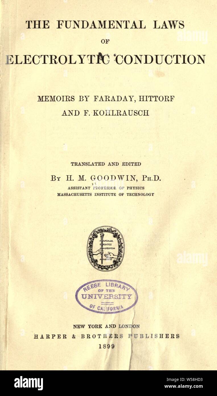 Electrolytic conduction hi-res stock photography and images - Alamy