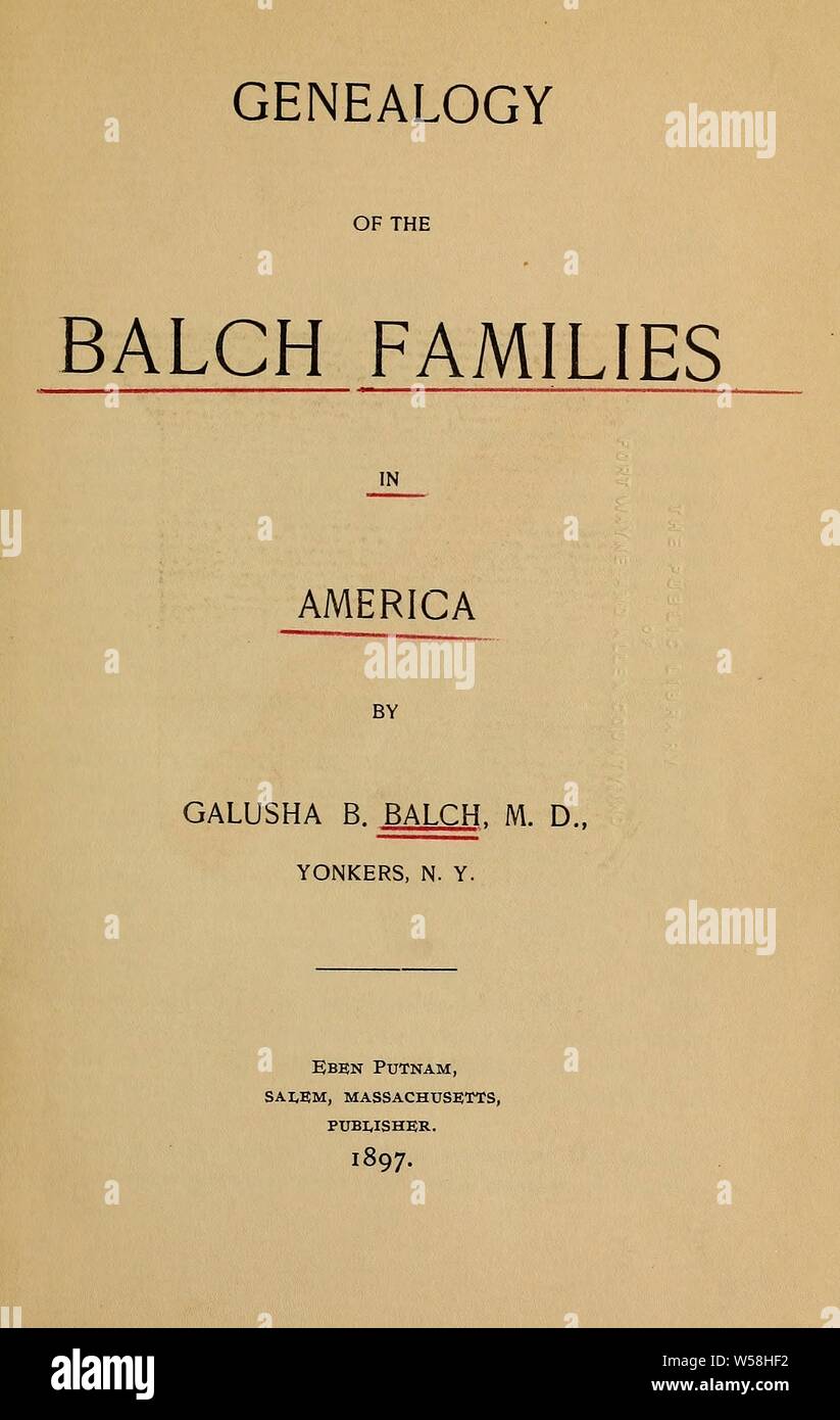 Balch families hi-res stock photography and images - Alamy