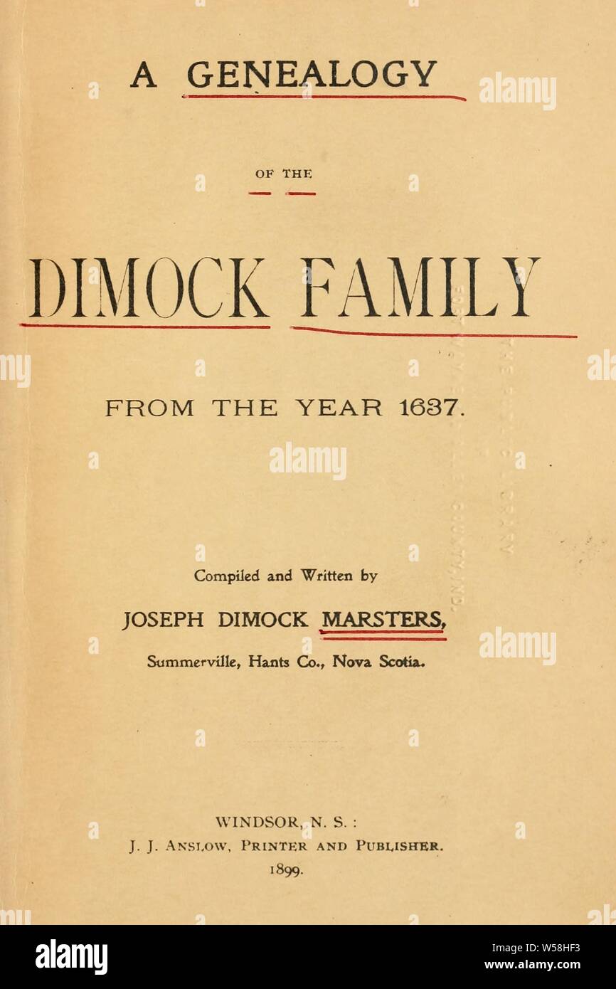Dimock family hi-res stock photography and images - Alamy