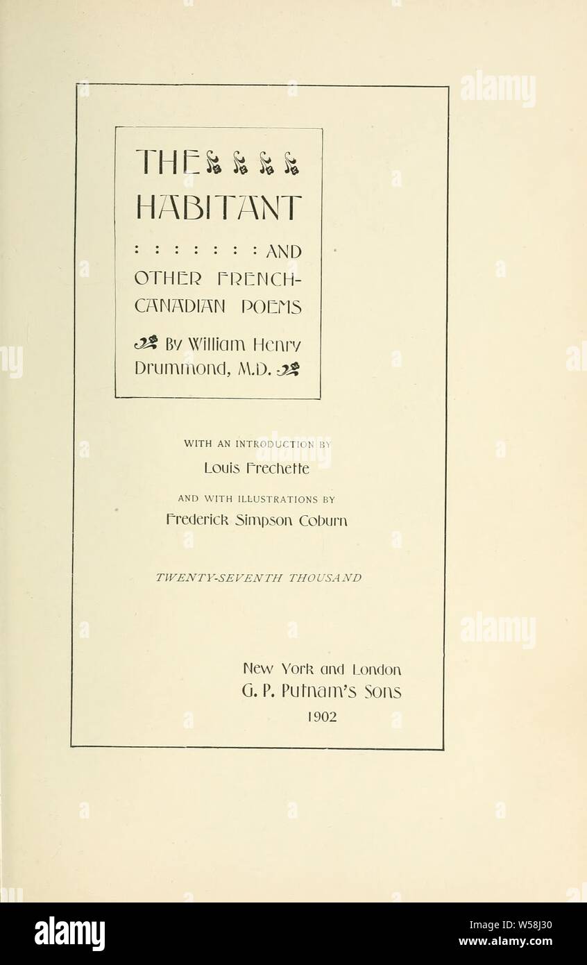 French canadian poems hi-res stock photography and images - Alamy