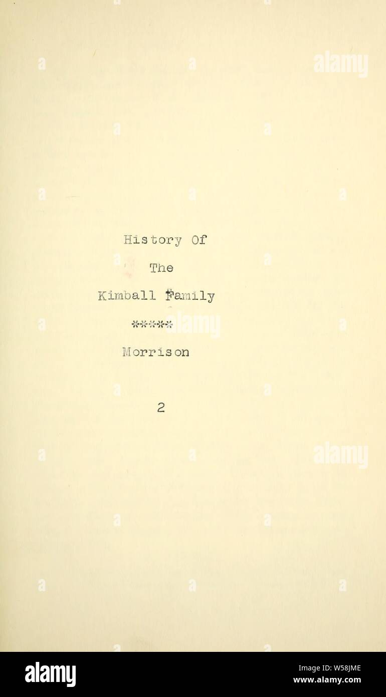 Kimball family hi-res stock photography and images - Alamy