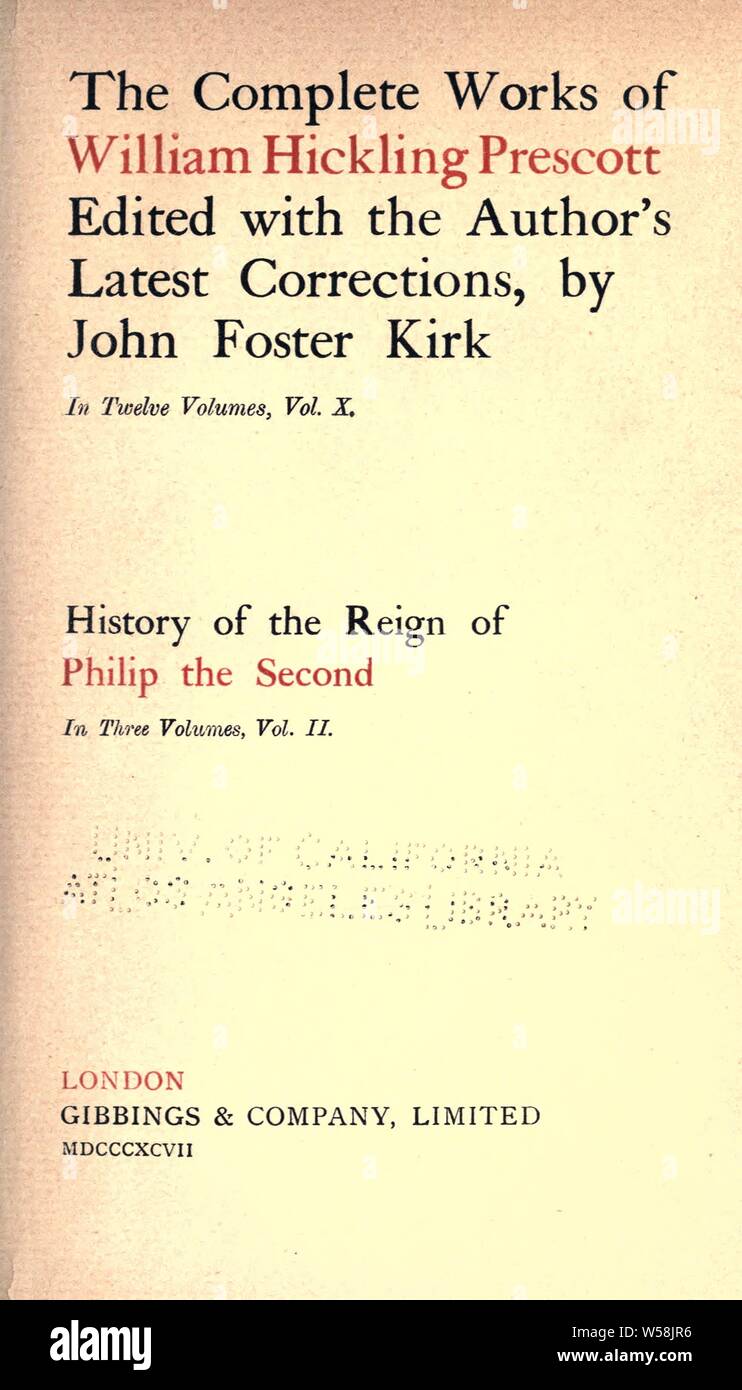 William hickling prescott hi-res stock photography and images - Alamy