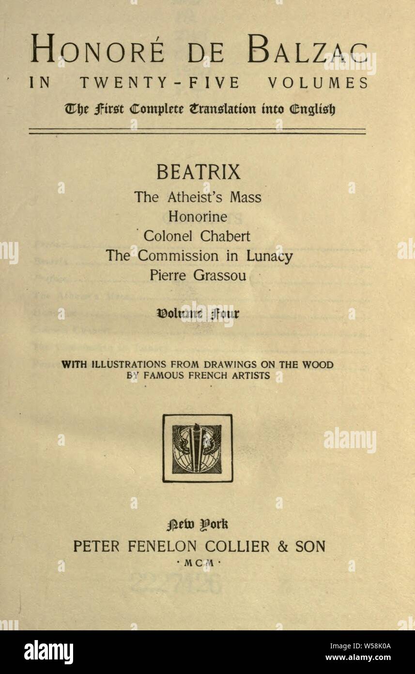 Honoré de Balzac in twenty-five volumes : the first complete ...