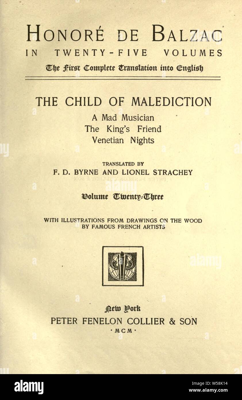 Honoré de Balzac in twenty-five volumes : the first complete ...