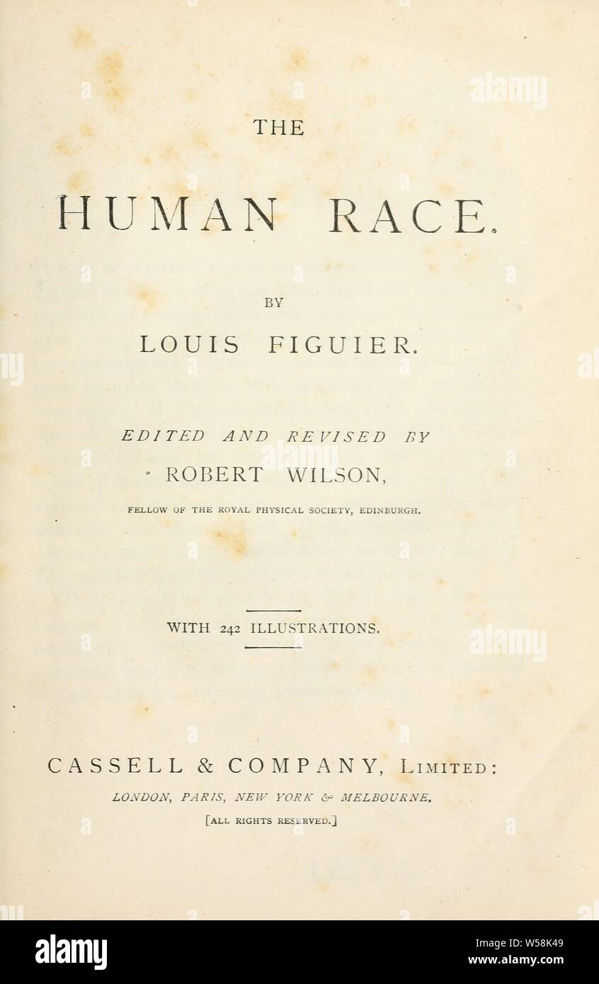 The human race : Figuier, Louis, 1819-1894 Stock Photo - Alamy