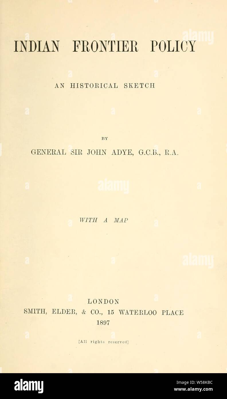 Indian frontier policy hi-res stock photography and images - Alamy