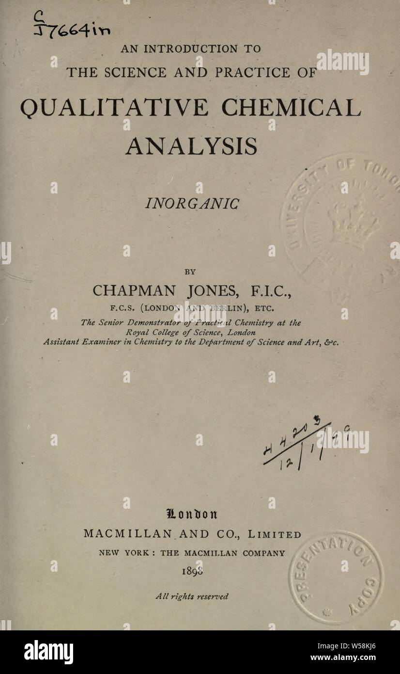 Qualitative inorganic analysis hi-res stock photography and images - Alamy