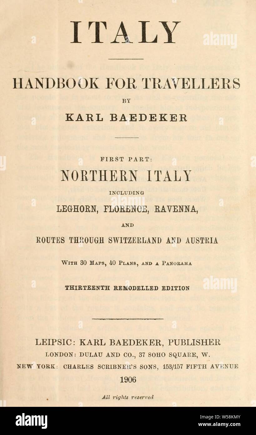 Karl baedeker hi-res stock photography and images - Alamy