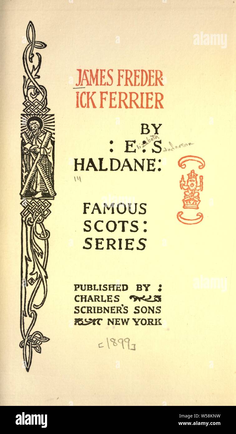 Elizabeth sanderson haldane hi-res stock photography and images - Alamy