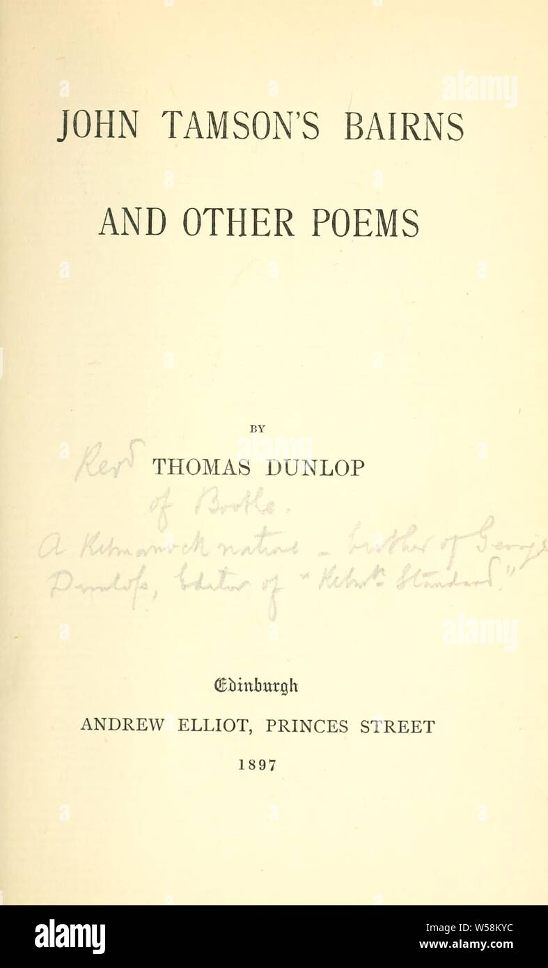 John tamsons bairns hi-res stock photography and images - Alamy