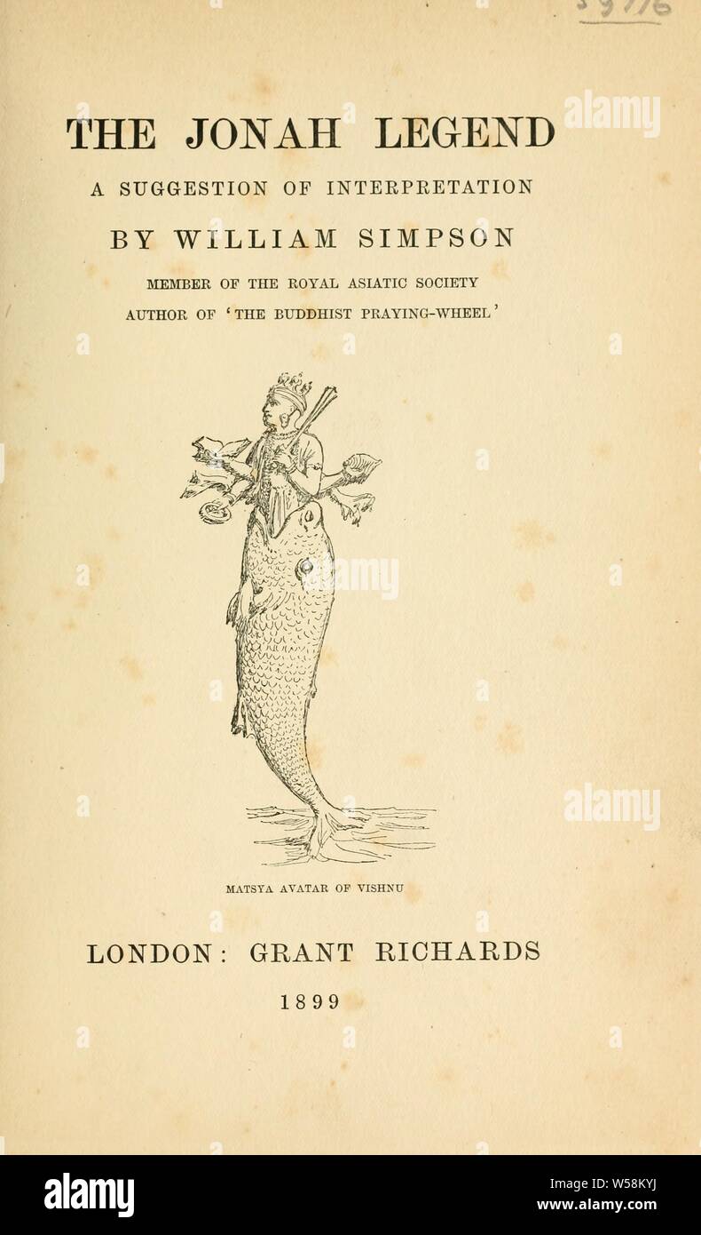 The Jonah legend; a suggestion of interpretation : Simpson, William ...