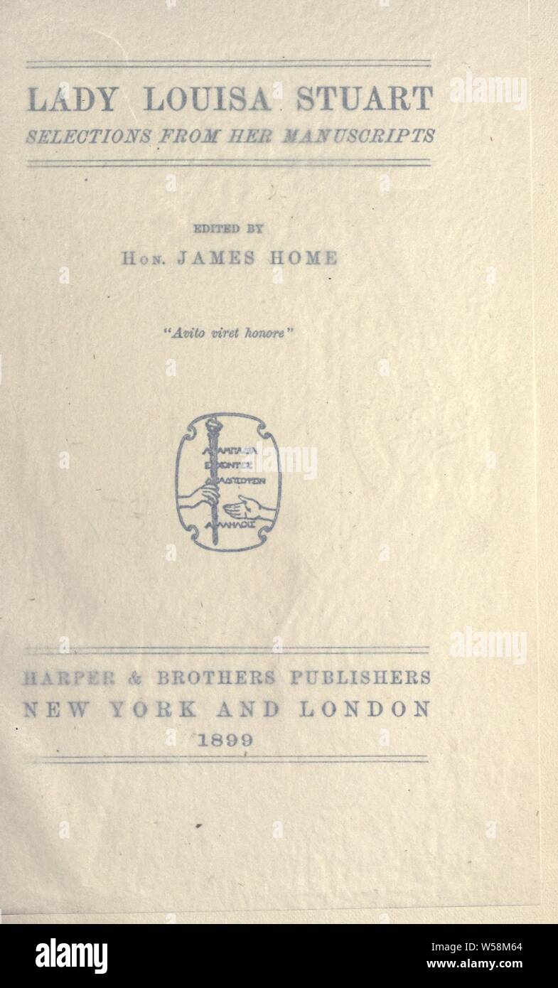 Lady louisa stuart hi-res stock photography and images - Alamy