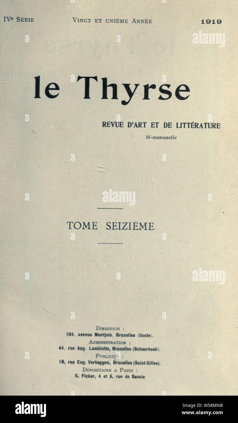 Le thyrse hi-res stock photography and images - Alamy