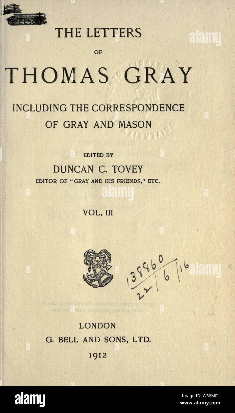 Thomas gray hi-res stock photography and images - Alamy