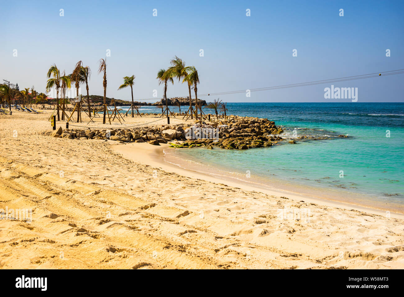 Idyllic beach in Labadee Island, Haiti. Exotic wild tropical beach with ...