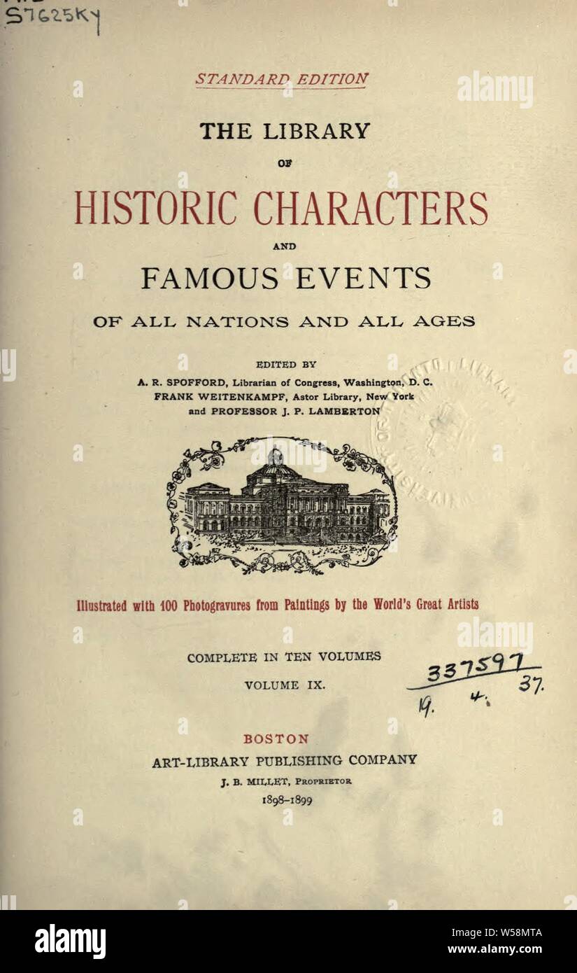 Library of historic characters and famous events of all nations and all ...