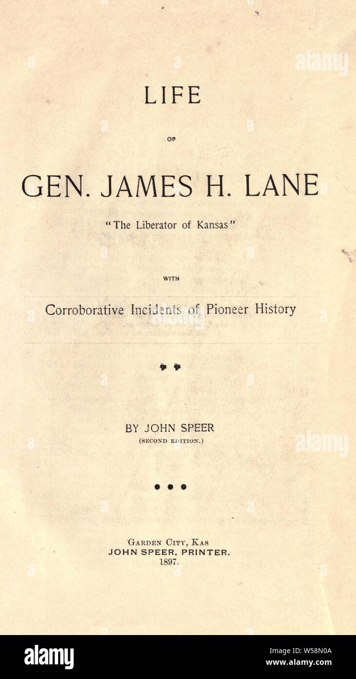 James h lane hi-res stock photography and images - Alamy