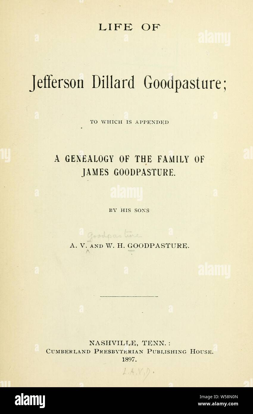 Jefferson dillard goodpasture hi-res stock photography and images - Alamy