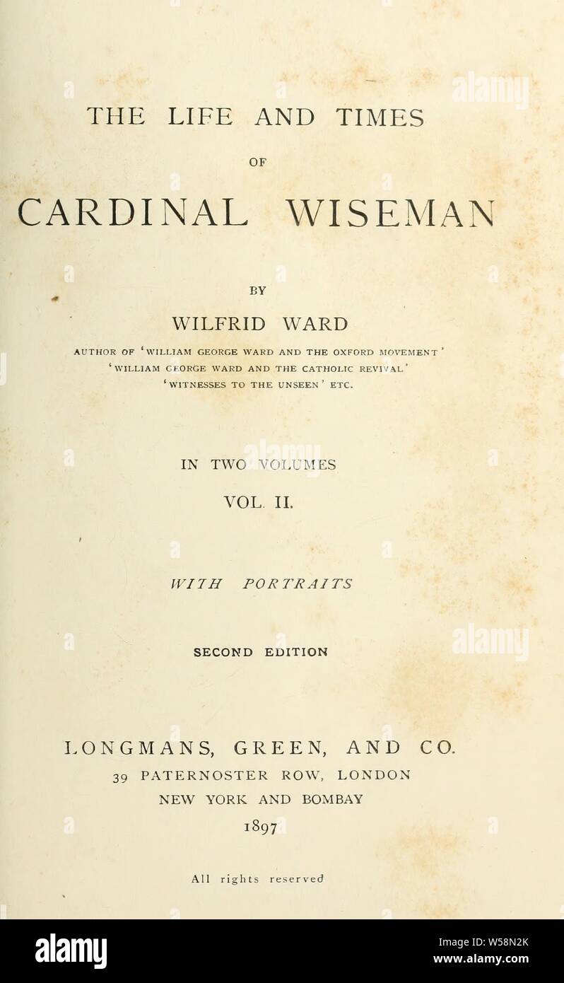Wiseman cardinal hi-res stock photography and images - Alamy